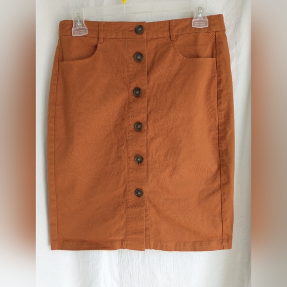 LOFT | Skirts | Loft Rust Utility Skirt Size 4 | Poshmark